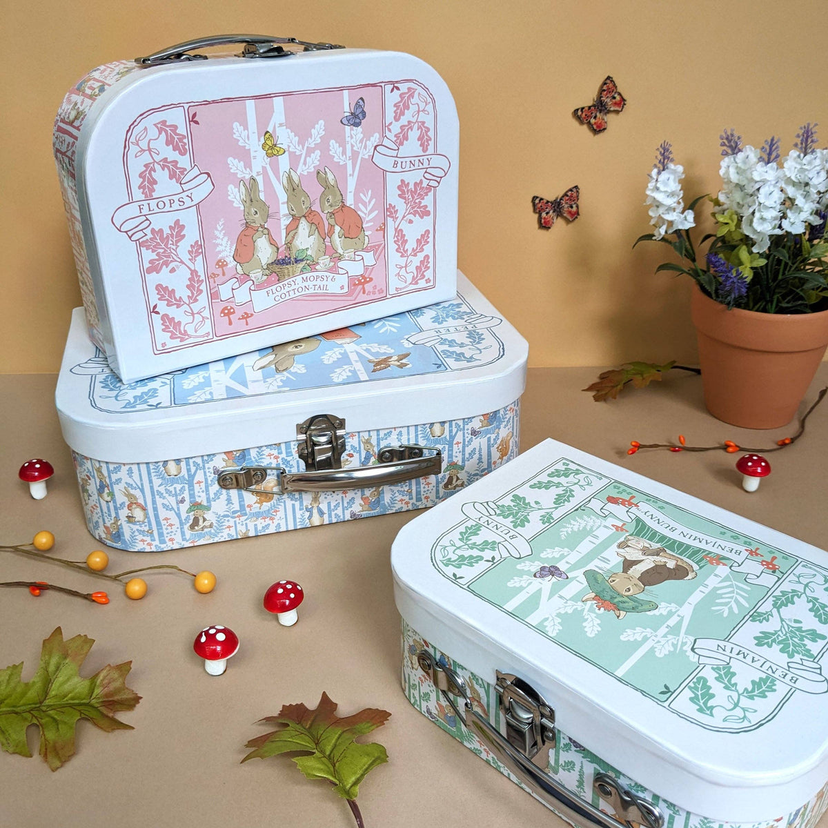 Beatrix Potter Children's Triple Carry Case 3 Piece Set – Texture + Tuft