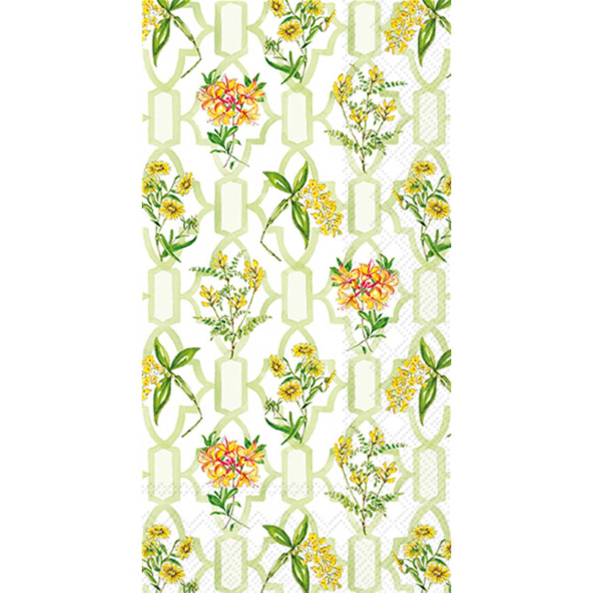 Marigold & Green Trellis Paper Guest Towels | Texture and Tuft ...